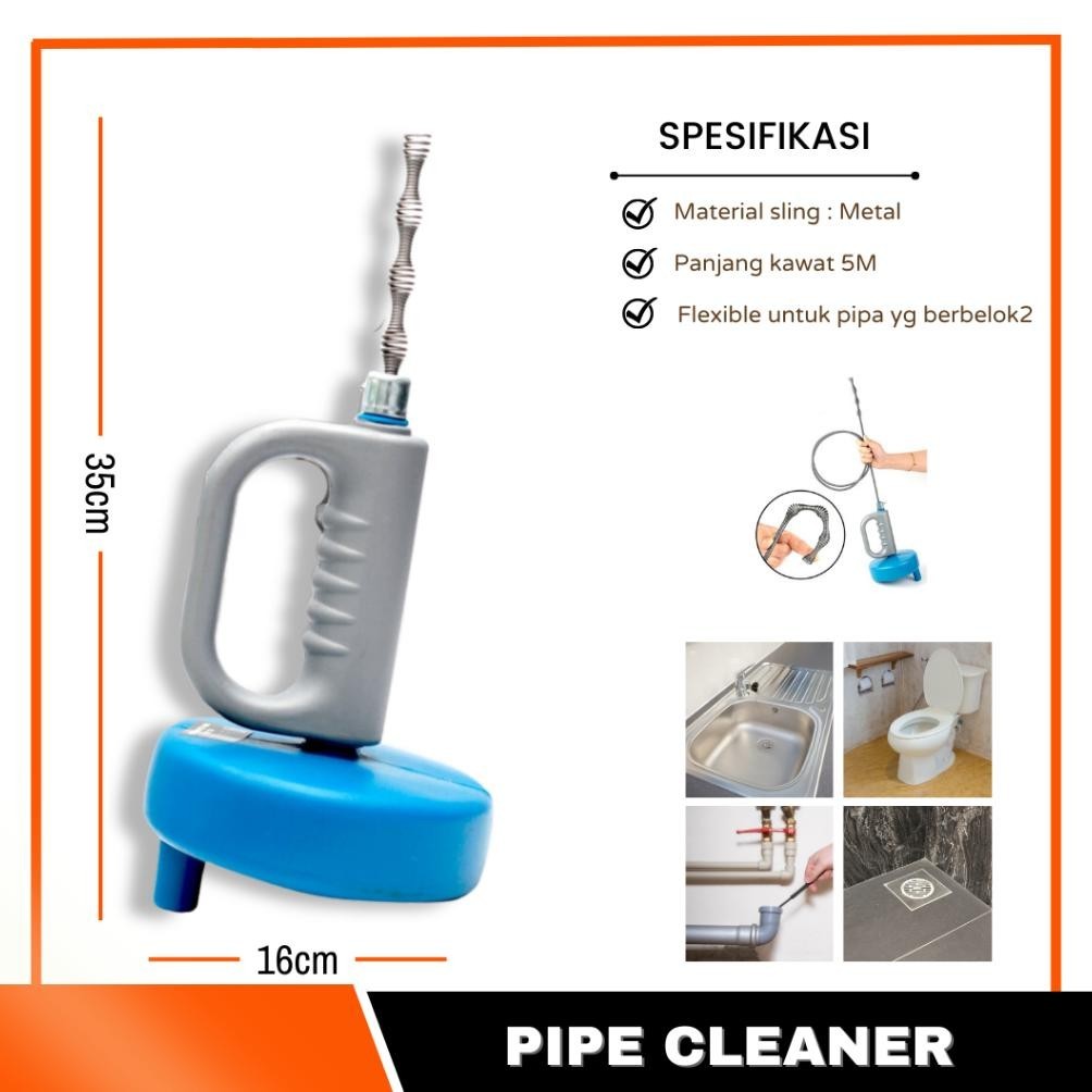 Besttools Pipe Cleaner 10m Clogged Pipe Drain Dirt Cleaning Tool ...