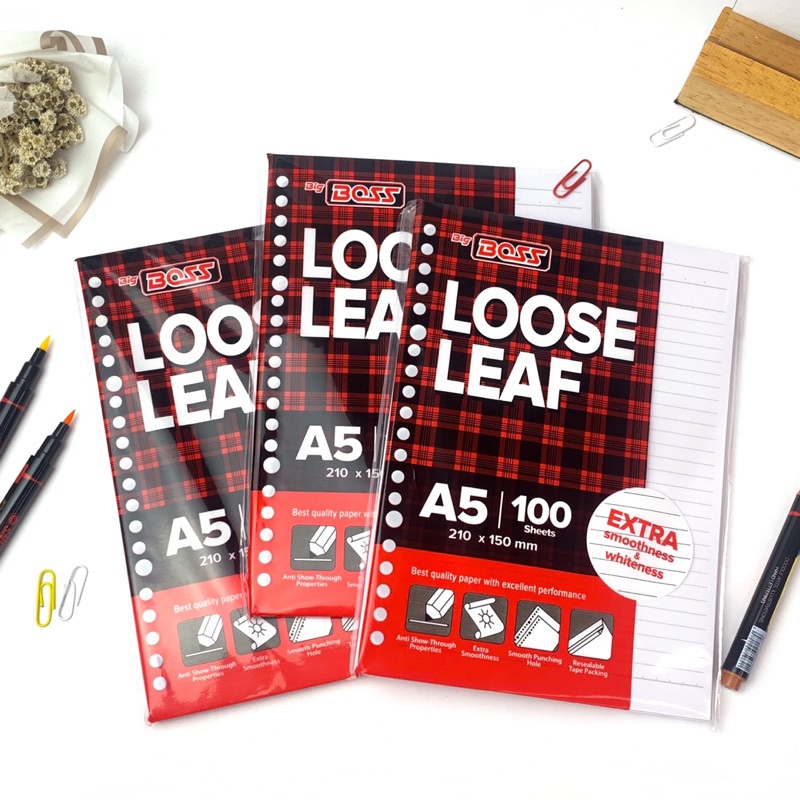 Loose LEAF A5 B5 / PLAIN STRIPED BINDER CONTENTS A5 B5 (CONTENTS 50 ...
