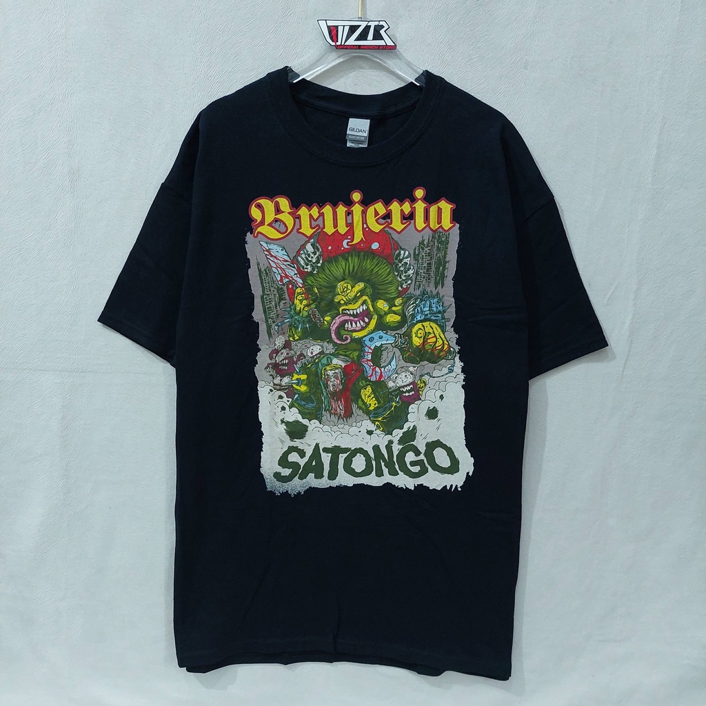 T Shirt Band Official BRUJERIA - SATONGO Original (RARE) | Shopee Malaysia