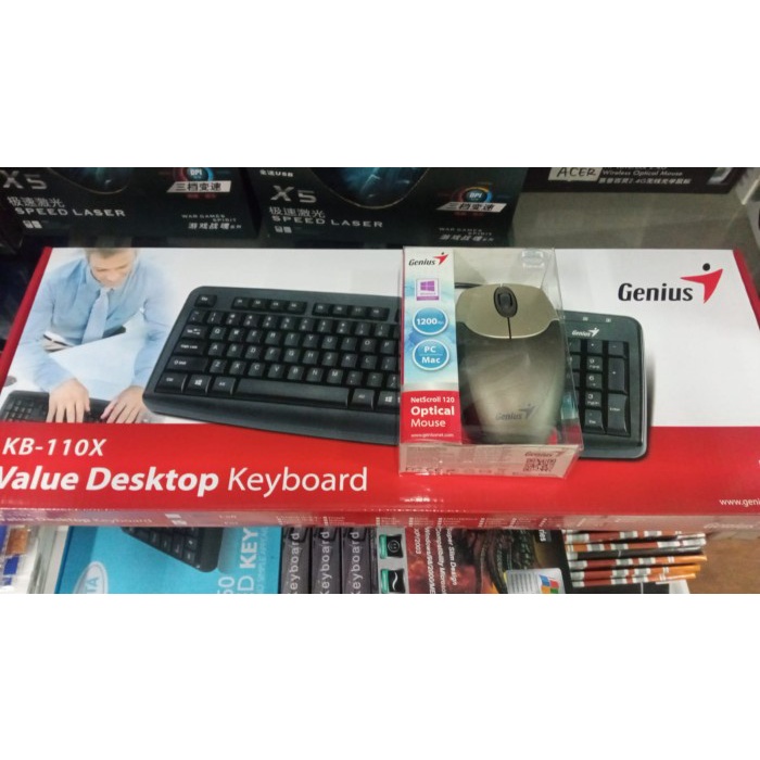 Genius KEYBOARD+MOUSE PS/2 KB-C100 BUNDLE MOUSE COMBO PS2 ORIGINAL ...