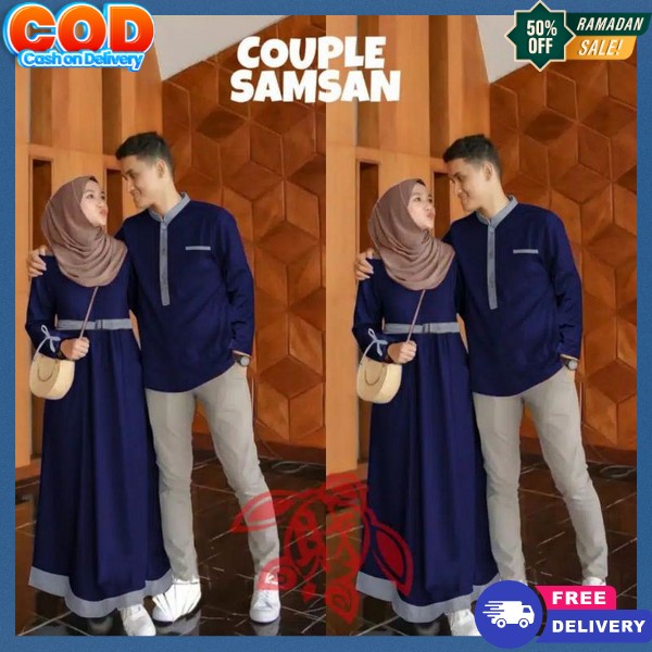 Kopel Gami Gamis Couple Eid Coupling Clothes Gmis Husband and Wife ...