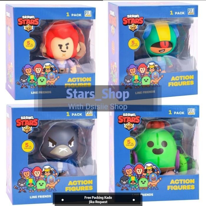 Brawl STARS ACTION FIGURE LINE FRIENDS COLT LEON CROW SPIKE ORIGINAL ...