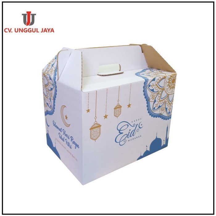 Cardboard Parcel Carrying Box Parcel Lebaran Dus Packaging Idul Fitri ...