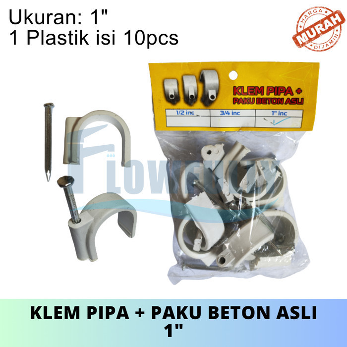 Pvc Pipe Clamps + Dumbo Concrete Nails 1 Inch Omega Clam Clamp - 1 Pack ...