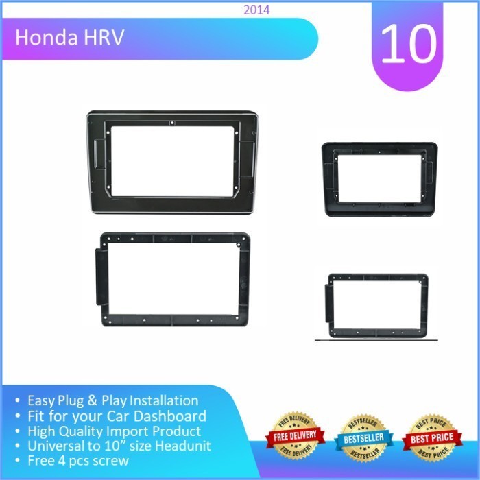 10 Inch Android Head Unit Frame Honda HRV 2014 HR-V 10" | Shopee Malaysia
