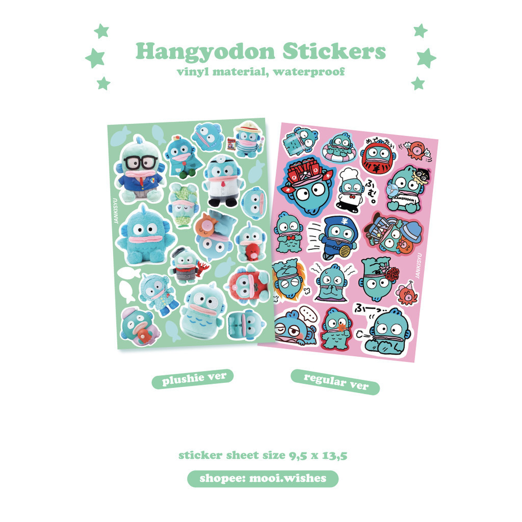 Hangyodon Sheet Deco Sticker Mobile Laptop Journaling Penpal | Shopee ...