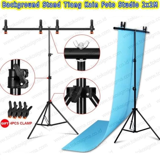 Backdrop 2x2 MT Stand Tripod Pole Green Screen Photo Studio Backdrop ...