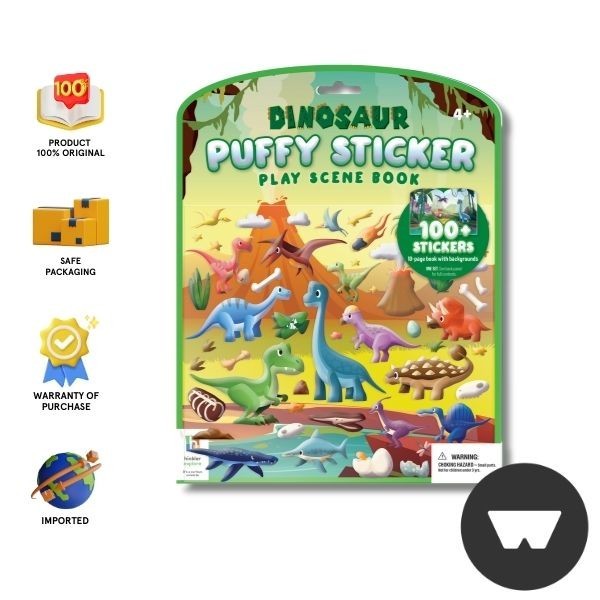 Hinkler - Puffy Sticker Play Scene Book: Dinosaur | Shopee Malaysia