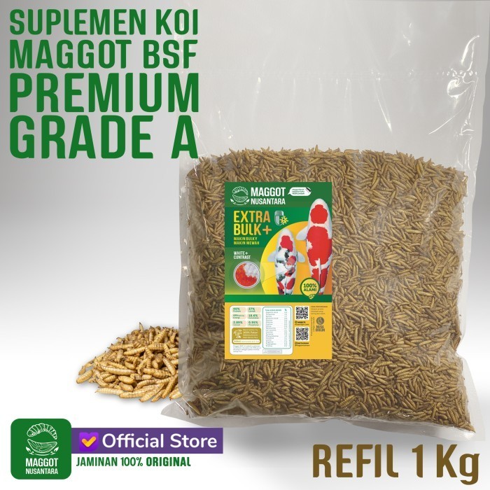 KOI FISH SUPPLEMENT FEED - MAGGOT NUSANTARA REFIL PACKAGING 1 KG ...