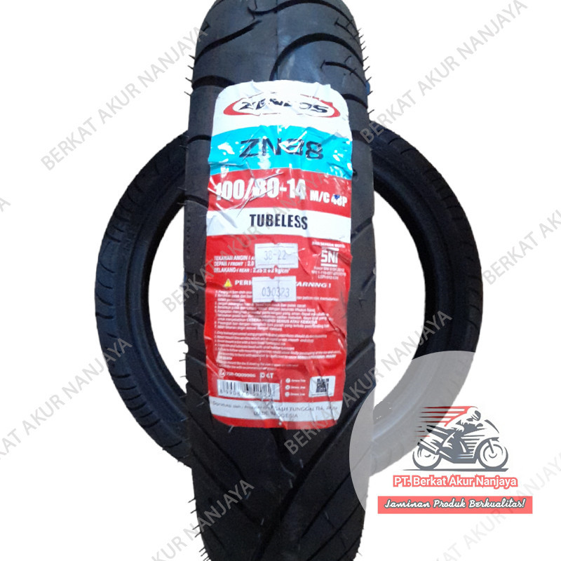 Zeneos ZN88 100/80-14 Tubeless Matic Tires BONUS Valve | Shopee Malaysia