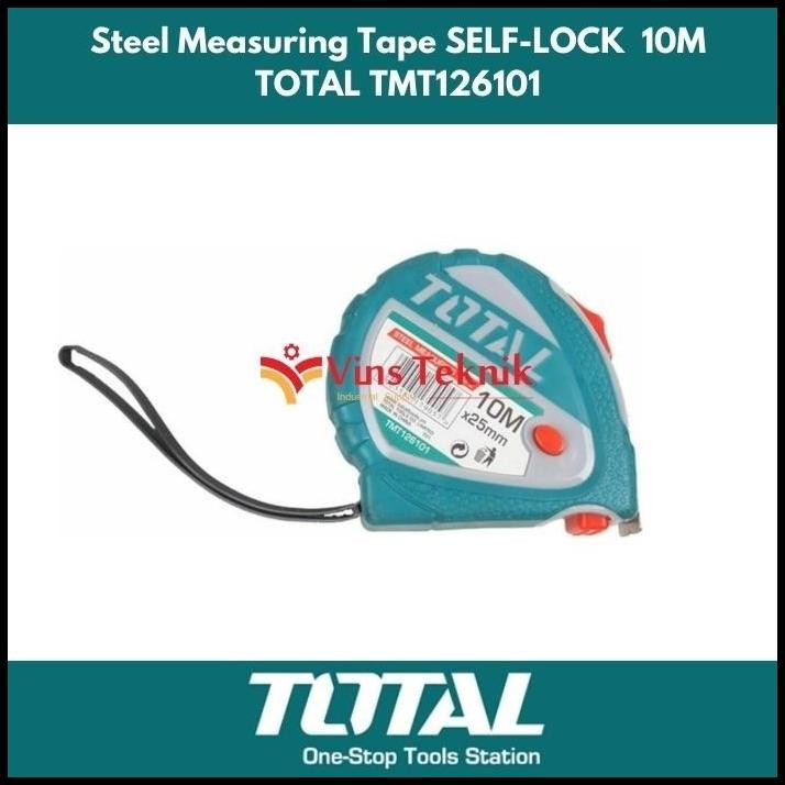 Total Tmt126101 Meter 10M X 25Mm Steel Measuring Tape 10meter | Shopee ...