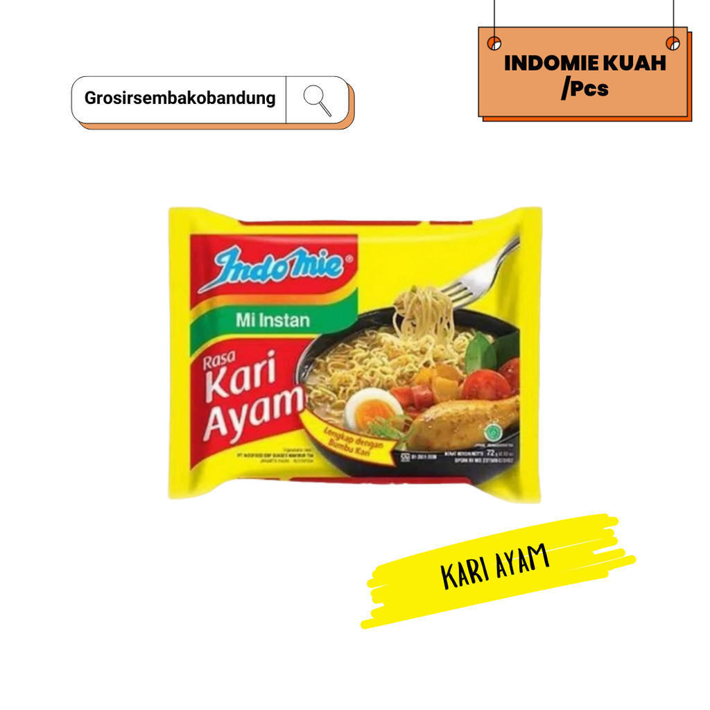 Indomie INSTANT NOODLES CHICKEN CURRY PCK 72g - 1 Pcs - Bandung City ...
