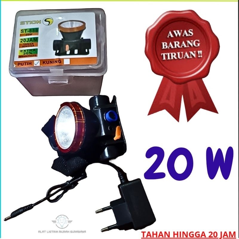 PUTIH St-888 STION. White 20w Head Flashlight | Shopee Malaysia