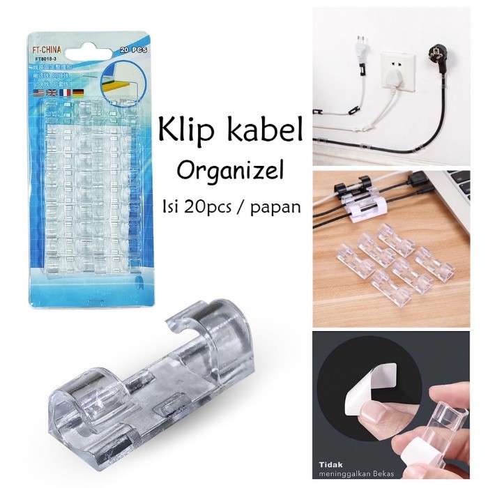Oppa - CABLE CLIP ORGANIZER 1 PACK CONTAINS 20 PCS / CABLE TOOL HOLDER ...
