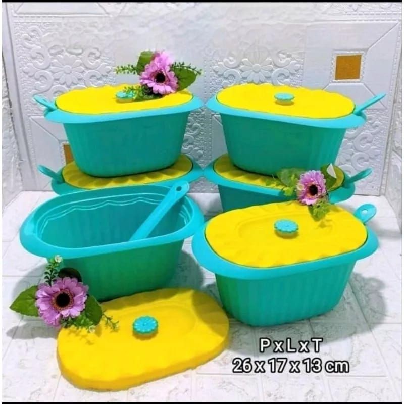 (LV) 1 set of oscar color buffet casserole (6pcs color casserole + 6pcs ...