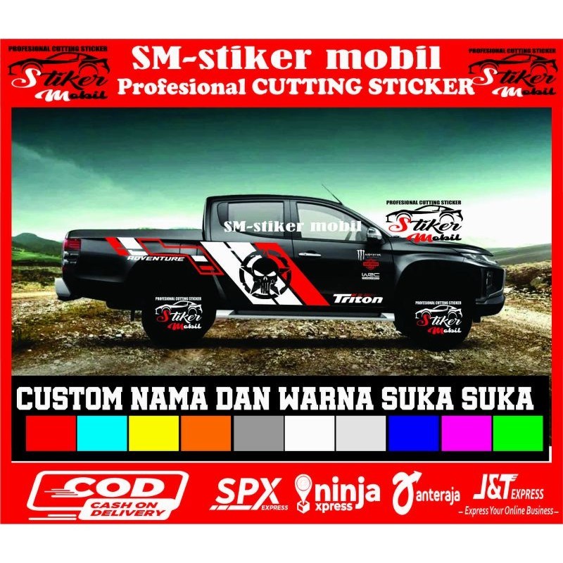 Triton hilux strada body striping car sticker, cutting car sticker ...
