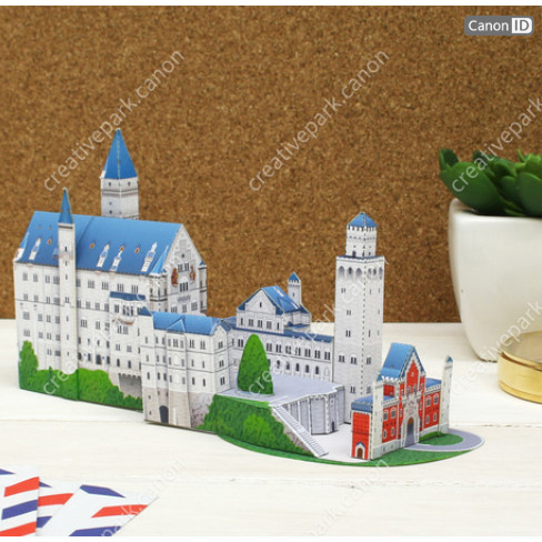 German Neuschwanstein Castle (MINI Version) Miniature papercraft World ...