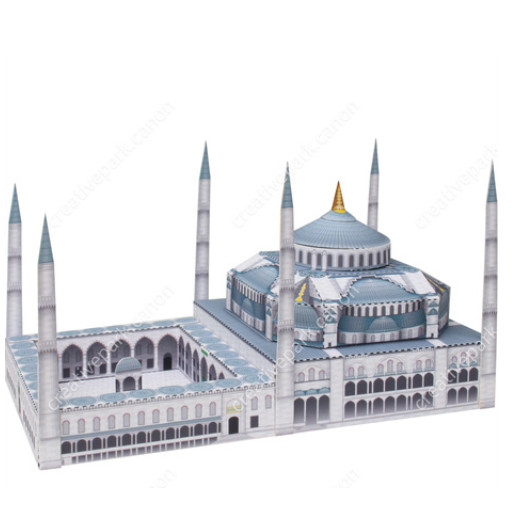 Mosque Sultan Ahmet Camii Turkey (MINI VERSION) papercraft miniature ...