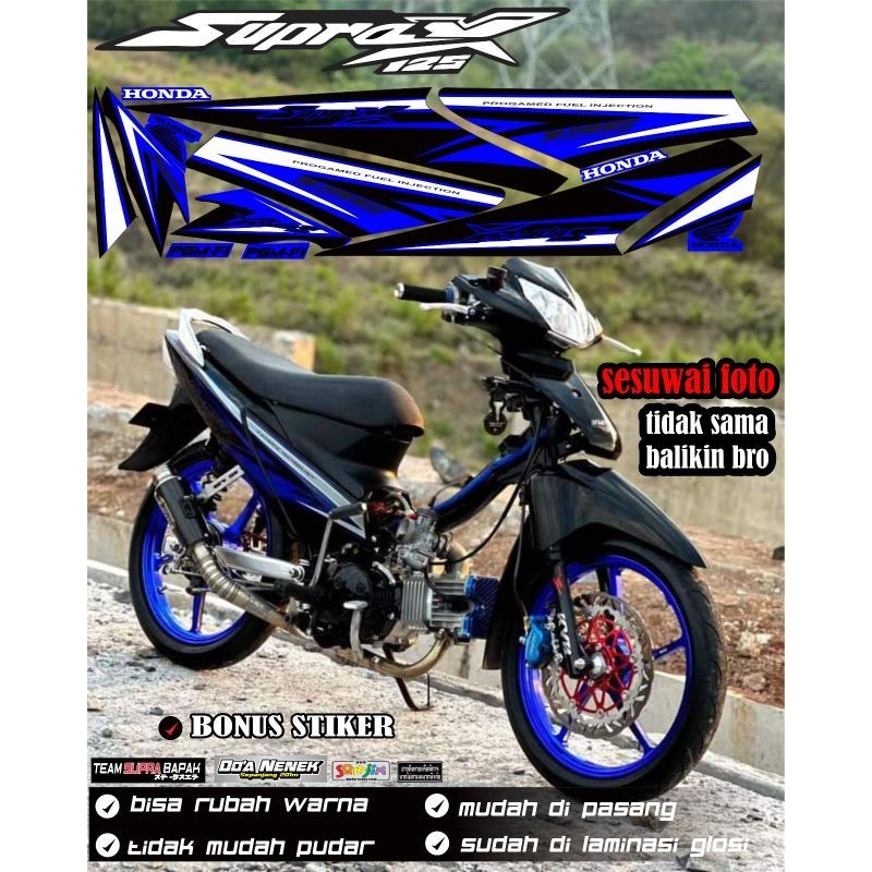 Striping supra x 125 rod race striping wave 125 thailand | Shopee Malaysia