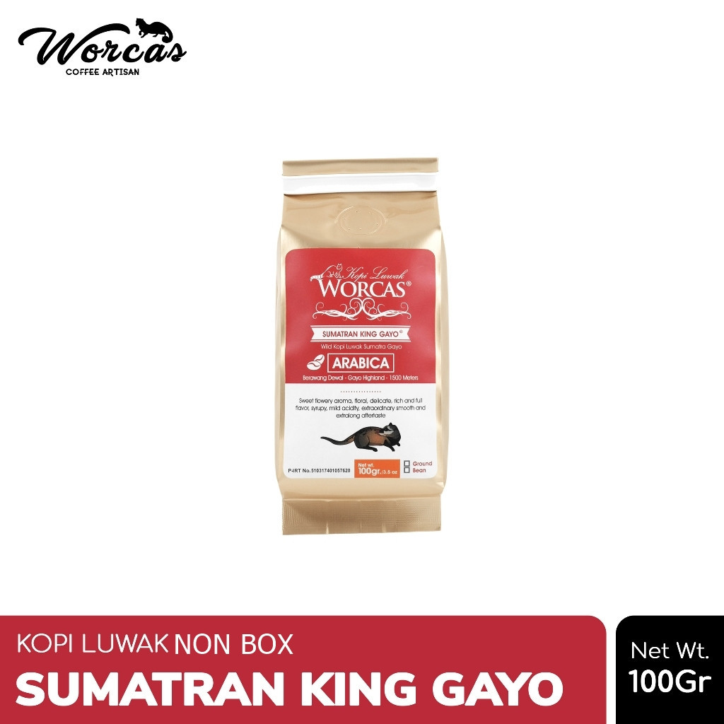Worcas Wild Luwak Coffee Non Box Sumatran King Gayo 100gr | Shopee Malaysia
