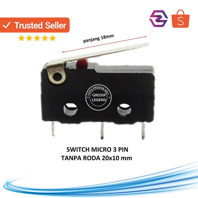 Micro limit switch 18mm Plate Handle switch Without Medium Wheels ...