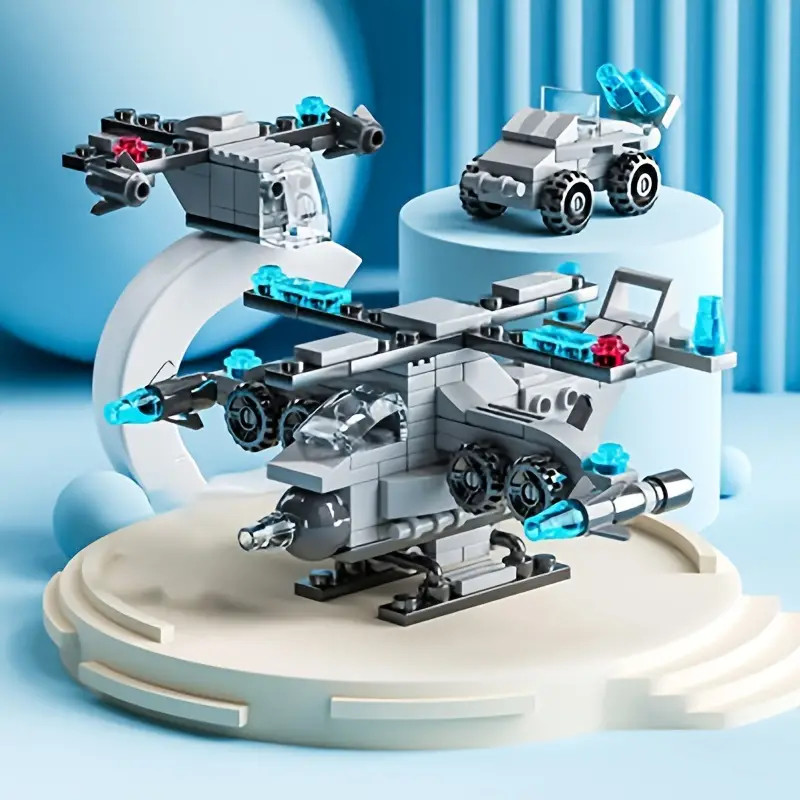 Lele BROTHER Toy Block Stacking Military Aircraft 6 in 1 LEGO 136 ...