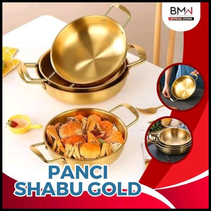 Ramen Noodle Pot Stainless Ramyun Pot Shabu Gold Thick Pot Boiled ...