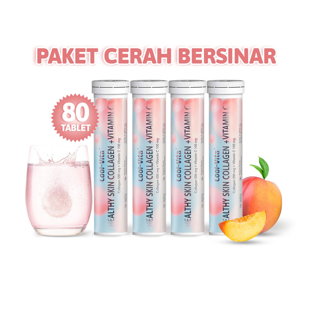 Coolvita 30-day Bright Shine Package Collagen Effervescent Peach Flavor ...