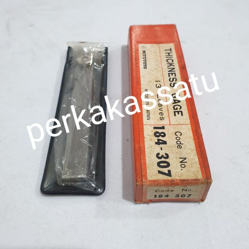 Feeler GAUGE THICKNESS GAGE 13 LEAVES MITUTOYO 184-307 SIZE VALVE 13 ...