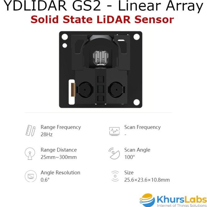 Ydlidar GS2 - Linear Array Solid State LiDAR Sensor 25-300mm | Shopee ...
