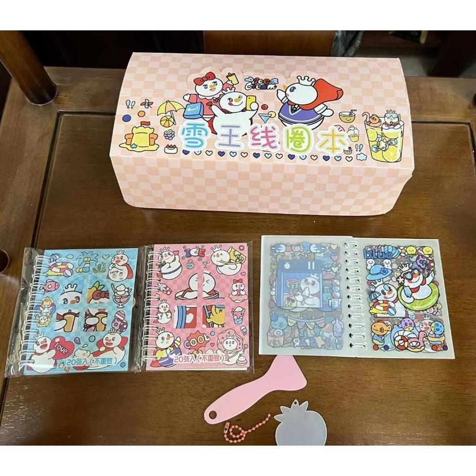 Viral Sticker book Mixue, blue and pink momo book Sticker | Shopee Malaysia
