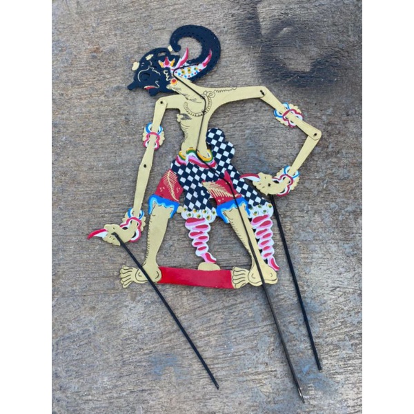 Werkudara puppet, original waterproof paint, thick cardboard bima ...