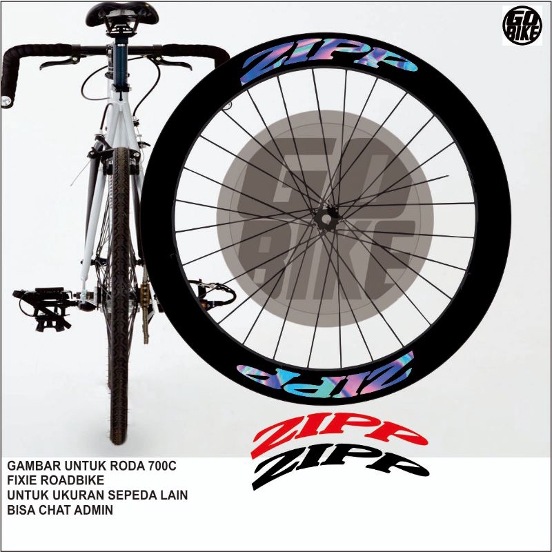 700c bicycle rim stickers ZIPP fixie road bike rim stickers | Shopee ...