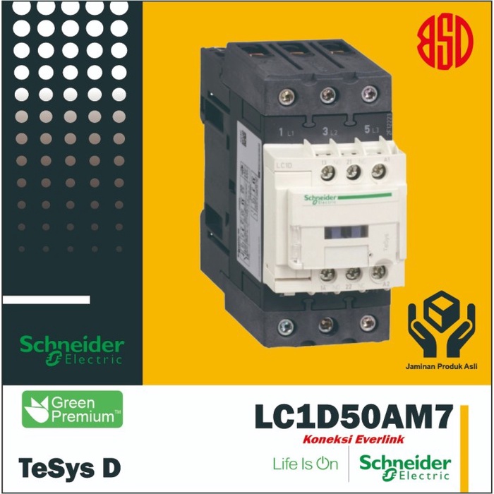 Original 3 Phase 80 Ampere Contactor Schneider Lc1D50Am7 220V Original ...