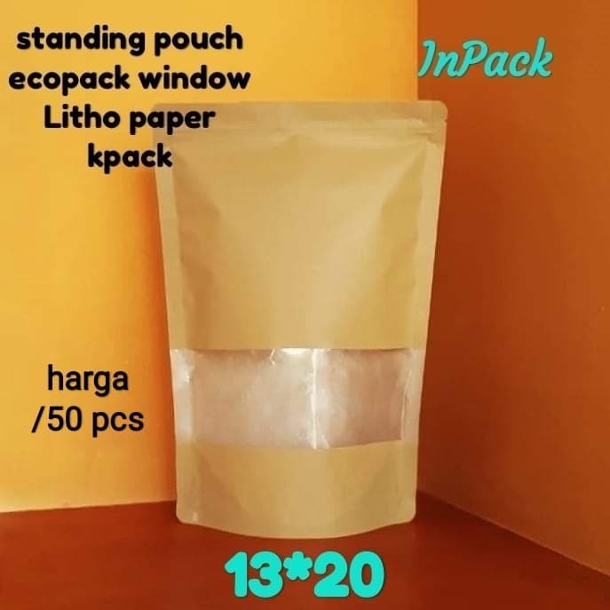 Standing POUCH ECOPACK WINDOW 250Z (50PCS Contents) ORIGINAL | Shopee ...