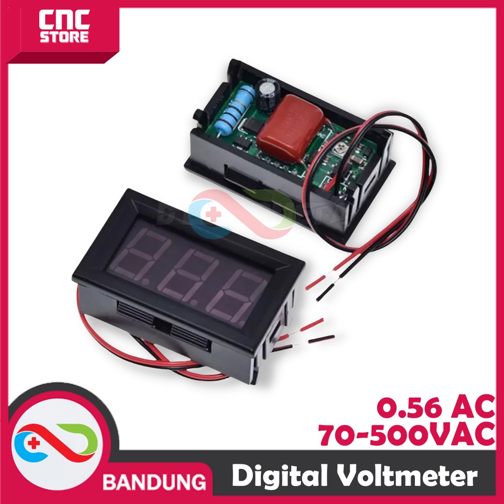 Digital VOLTMETER 0.56 INCH 70-500V AC 2 WIRE | Shopee Malaysia