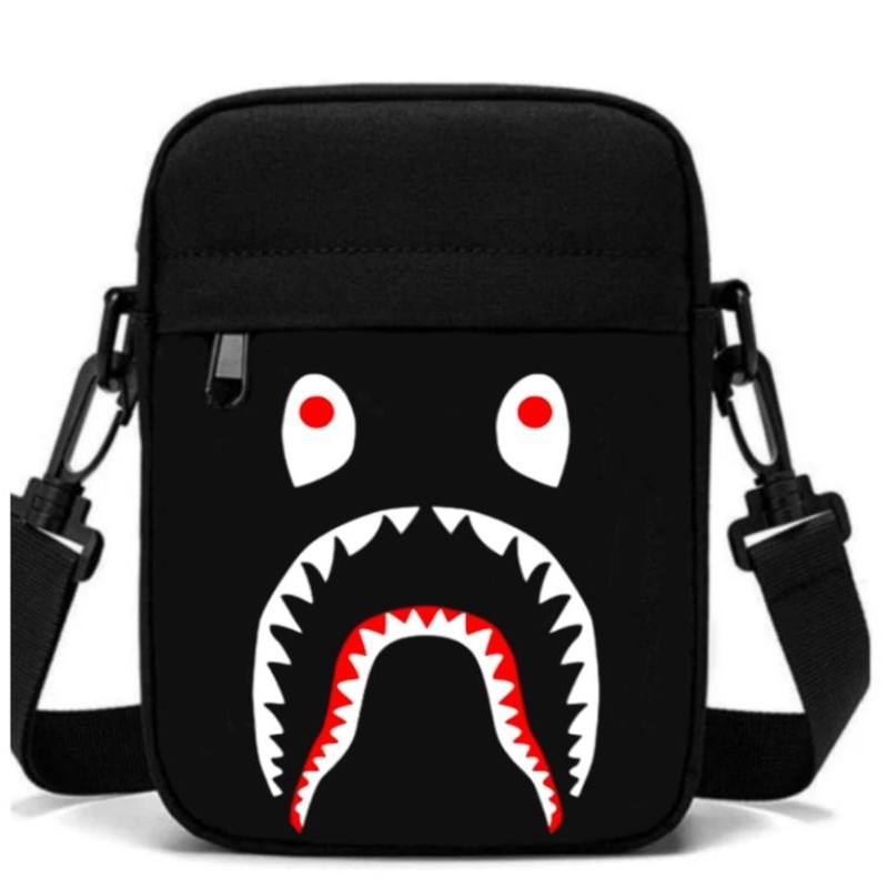 Bape Distro Black Sling Bag Material 100% Cordura Canvas / Mini Bape ...