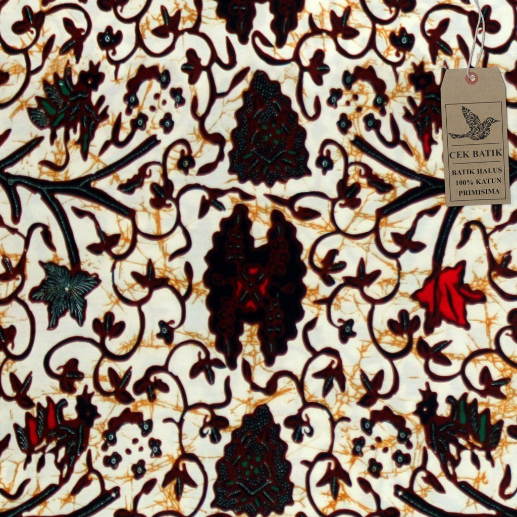 Batik Fabric - Classic Ivory Batik Motif (Cream White) | Shopee Malaysia