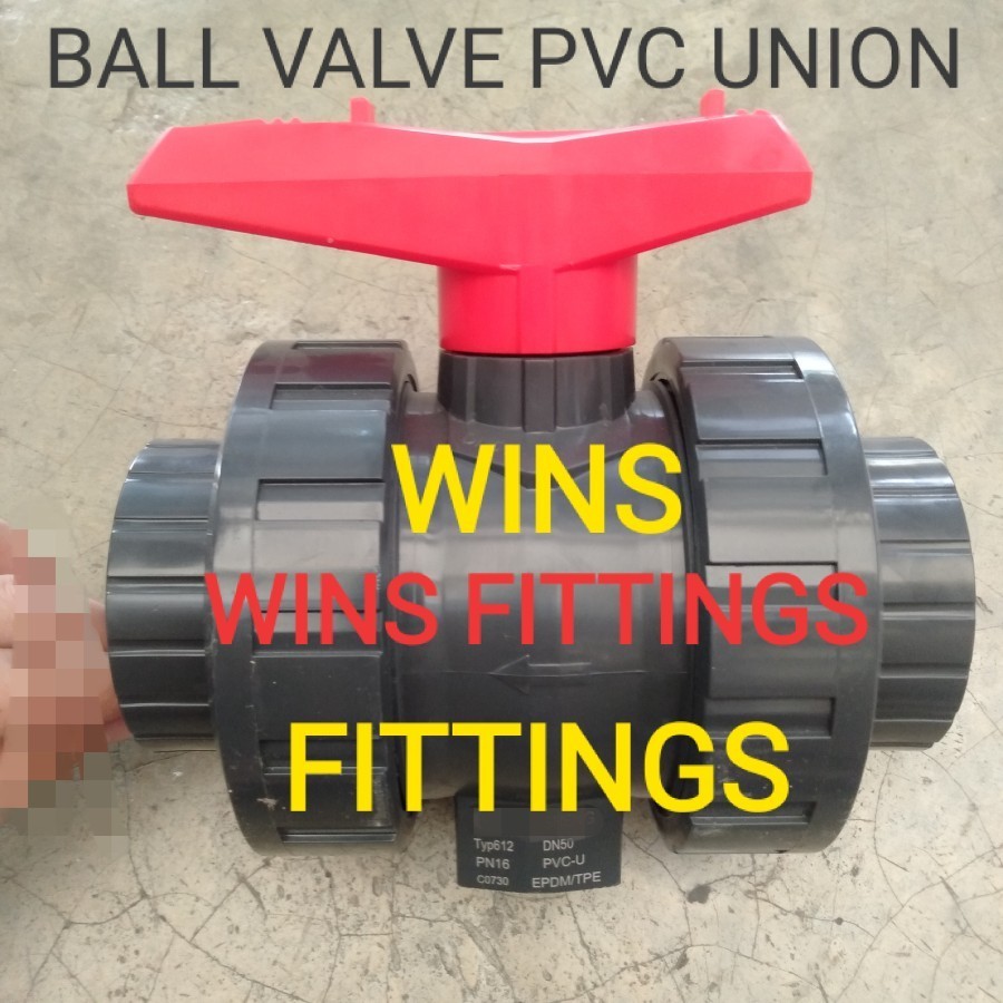 Ball Valve Union U PVC Socket 2" Stop faucet plastic watermur sock pipe ...