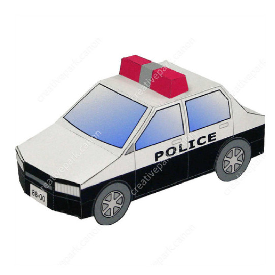 Easy Police Car papercraft Miniature action figure diy Hand Paper ...