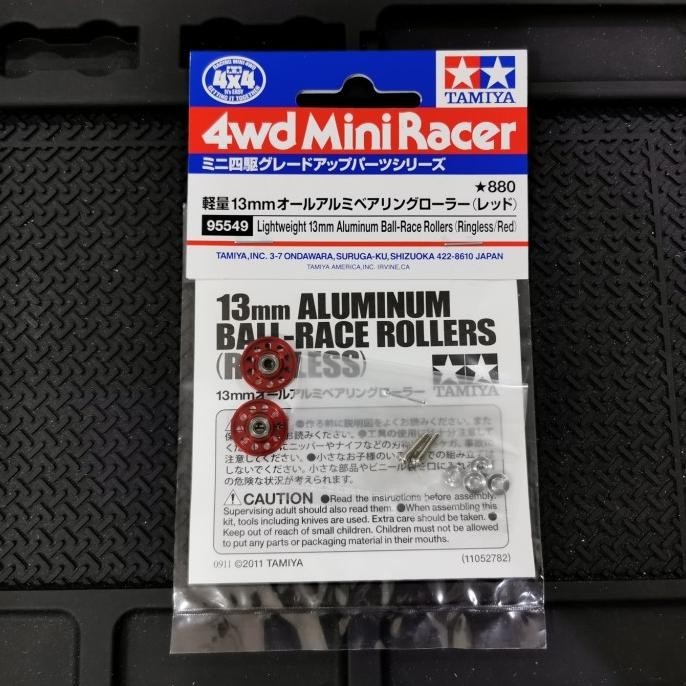 Tamiya 95549 LW 13mm Aluminum Ball-Race Rollers (Ringless/Red) Best ...