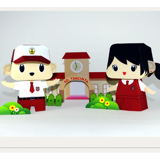Primary School elementary school papercraft miniature history of the ...