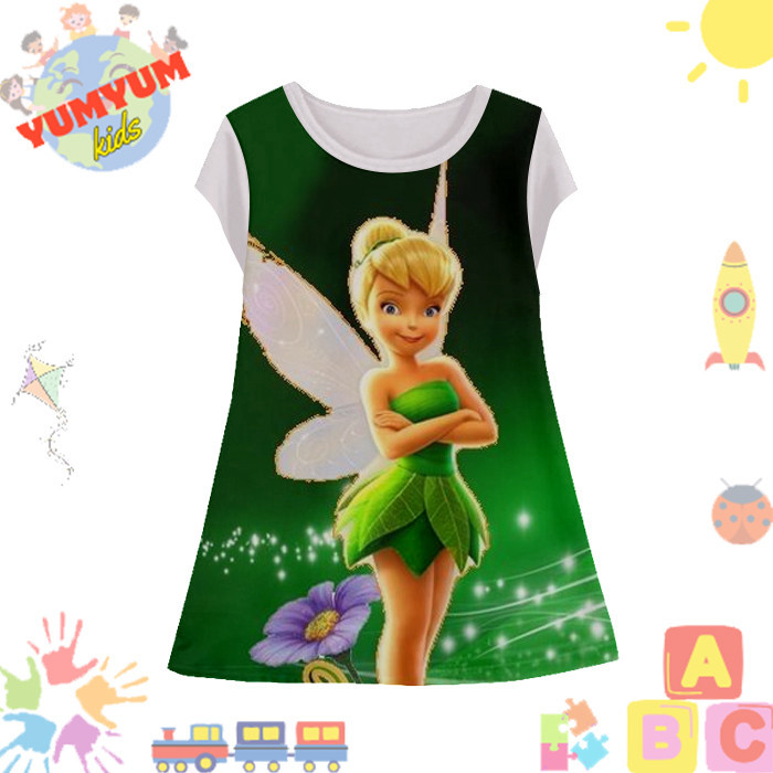 Girls' Dress Tingkerbell v5 Women's Tunic Animated Film Cartoon ...