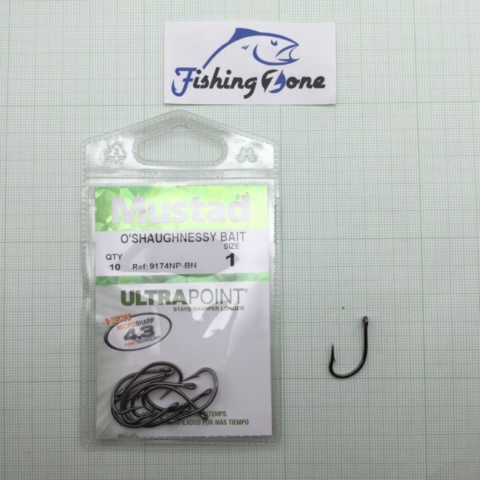 Mustad O'SHAUGHNESSY BAIT (9174NP-BN) Size 1 Qty. 10 pcs | Shopee Malaysia
