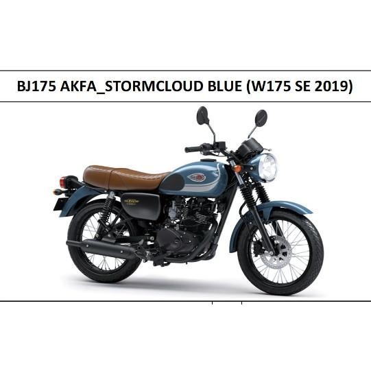 Pattern Fuel Tank Kawasaki W175 Stormcloud Blue Premium Blue W175 Tank ...