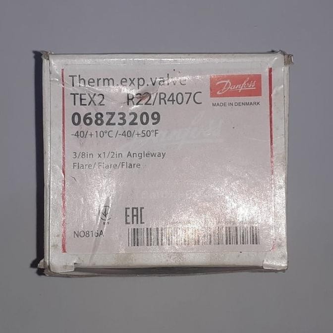Thermal Expansion Valve Danfoss TEX2 R22 R407C 068Z3209 Flare "X ...