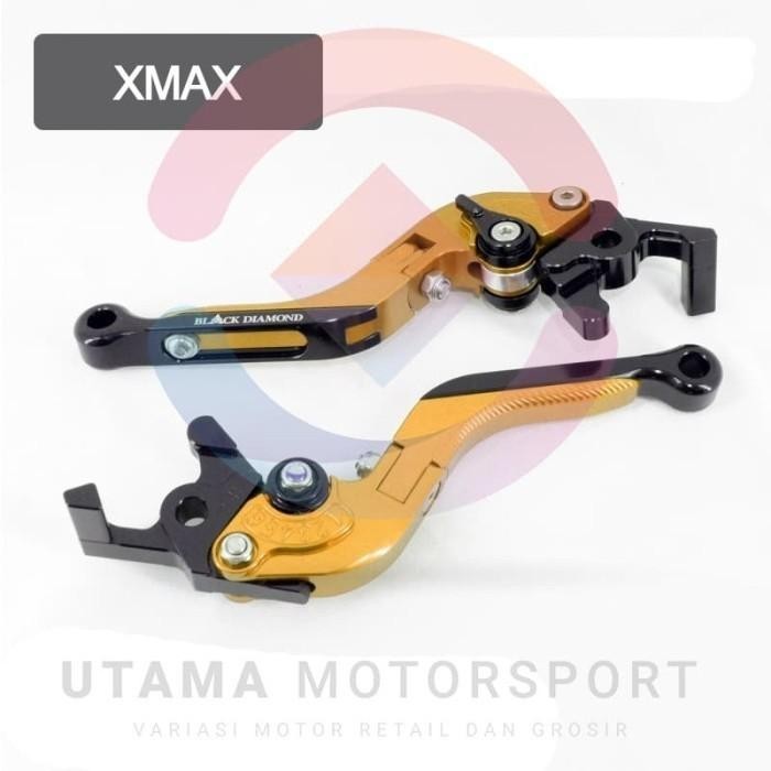 Yamaha XMAX 250 300 BLACK DIAMOND FOLDING BRAKE DARK HANDLE Original ...