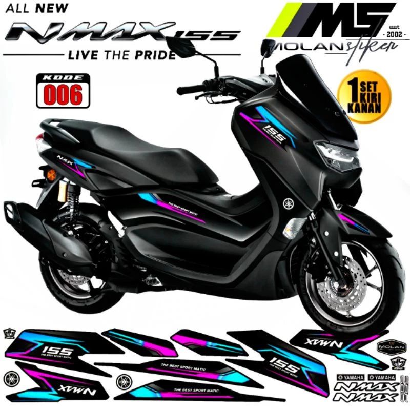 HITAM UNGU Decal Sticker Striping Variation Nmax 155 Connected /New ...