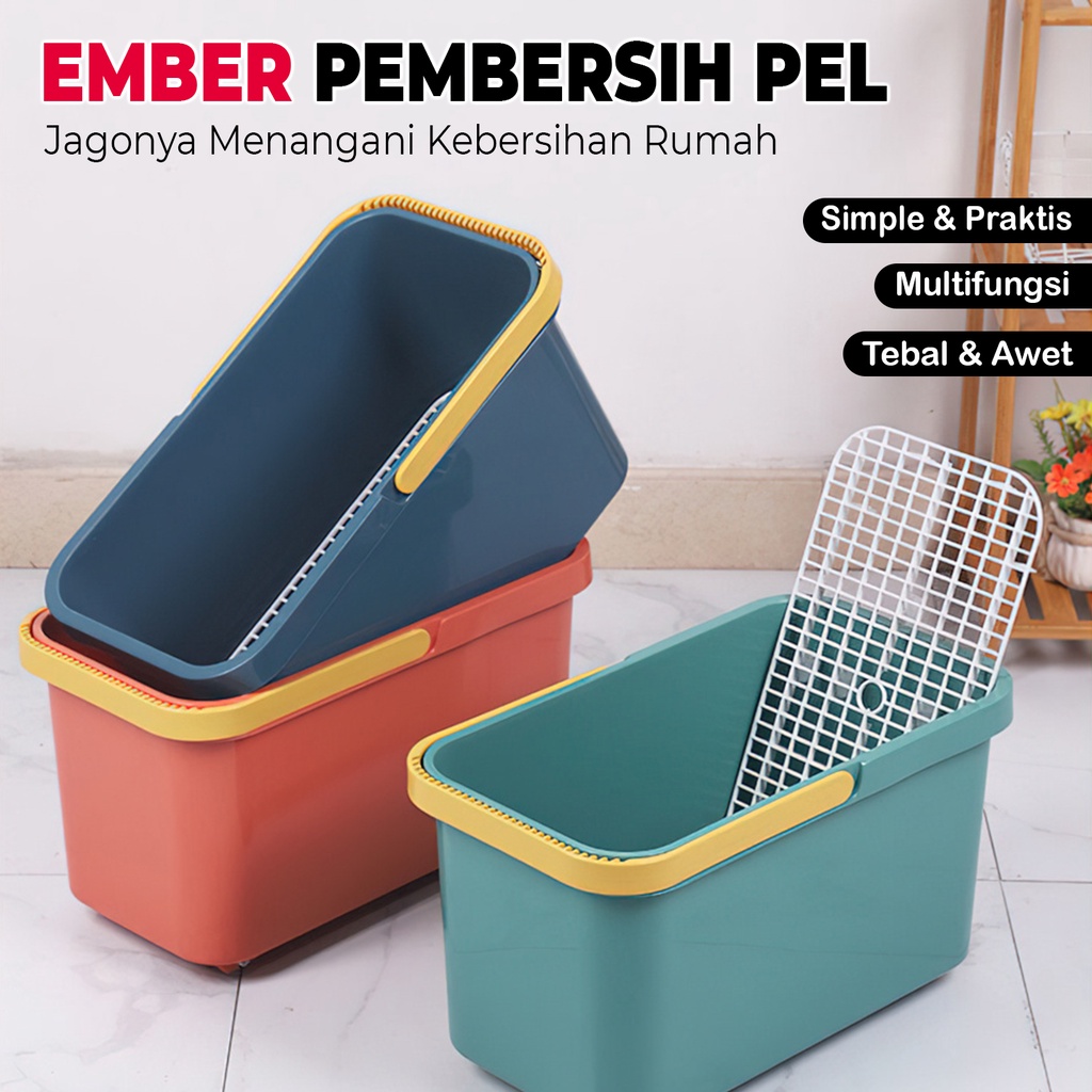 Portable Flat Mop Bucket / Mop Bucket / Floor Mop Container ...