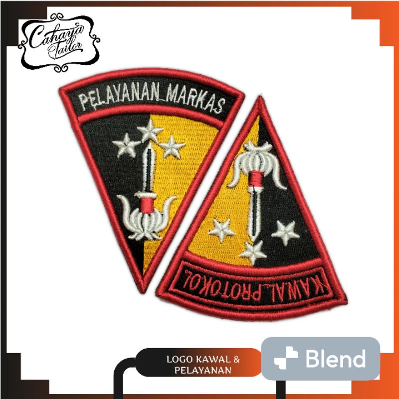Embroidered HEADQUARTERS PROTOCOL & SERVICE CONTROL logo embossed ...